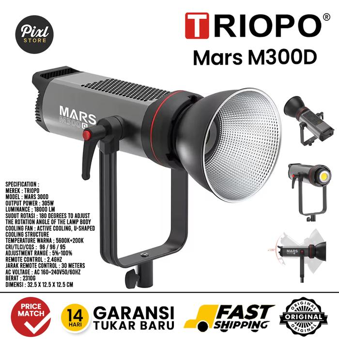 Jual Triopo Mars M300D Continuous LED Video Light 300 Watt - Kab. Gowa ...