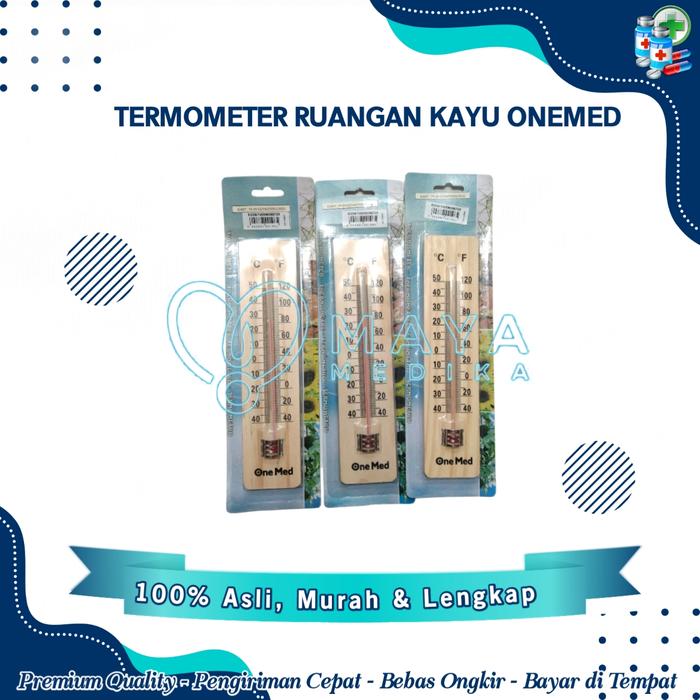 Jual Termometer Ruangan Kayu Onemed/ Alat Ukur Suhu Ruangan - Kota ...