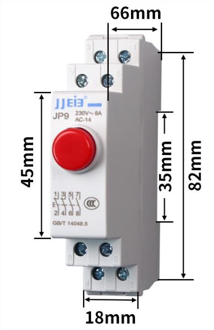 Jual DIN RAIL RED PUSH BUTTON 2NC 2NO 6A CHINT NP9 TERBARU - Kota ...
