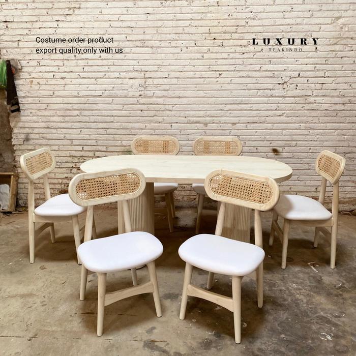 Jual Meja Makan Minimalis 6 Kursi Set Meja Makan Minimalis Modern Set ...