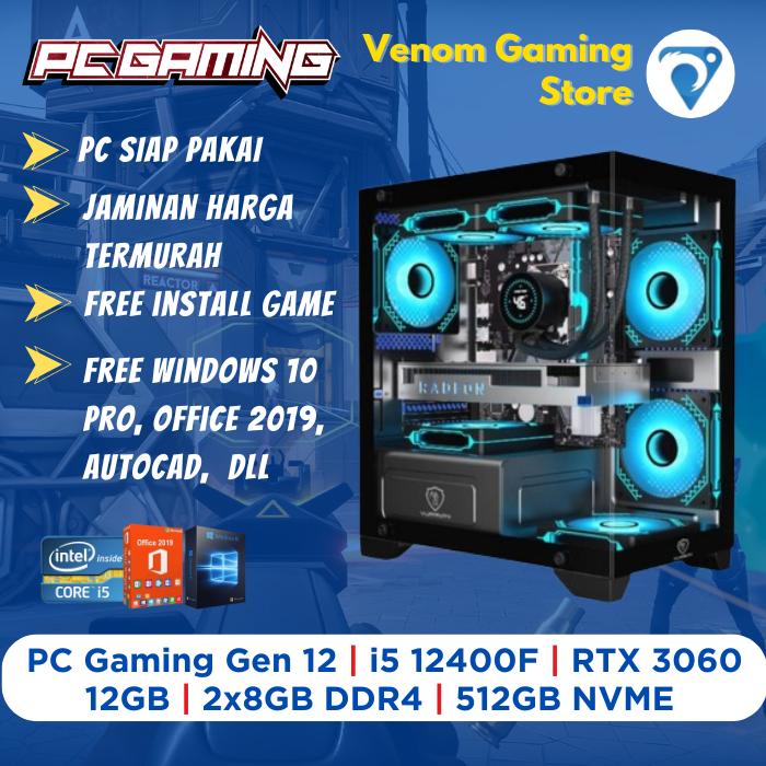Jual PC Gaming Gen12 | i5 12400F | RTX 3060 12GB | 16GB DDR4 | NVME ...