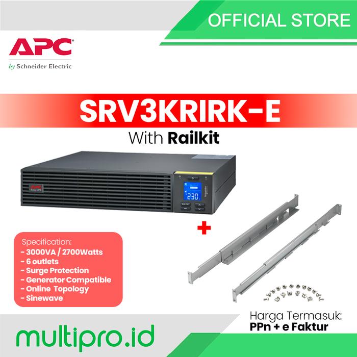 Promo UPS APC SRV3KRIRK-E SRV3KRIRK EASY UPS ONLINE 3000VA 2700WATT ...
