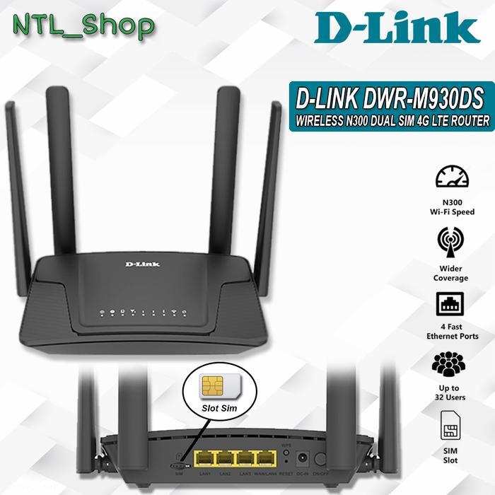 Jual D-LINK DWR-M930DS WIRELESS N300 DUAL SIM 4G LTE ROUTER - Kota ...