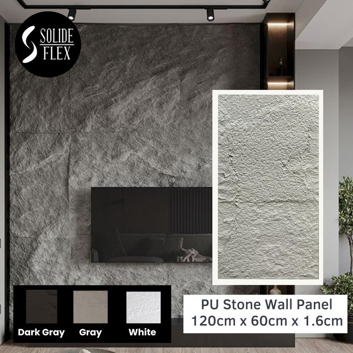 Jual PU Stone Motif Batu Alam Wall Panel Hiasan Dinding 120 x 60 x 1,6 ...