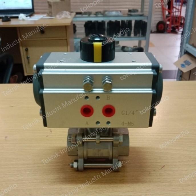Jual Ball Valve Pneumatic Actuator Stainless 2" inch Tanpa Solenoid ...