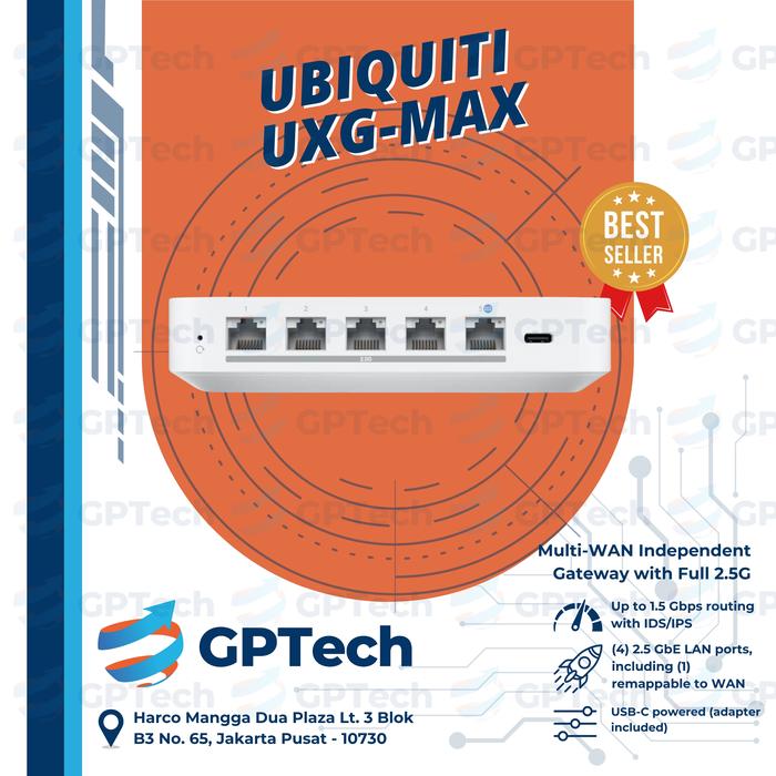 Promo UBIQUITI UXG-MAX Gateway Max Cicil 0% 3x - Jakarta Pusat - GPTech Official | Tokopedia