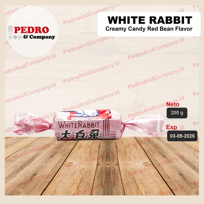 Jual Perment White Rabbit JUMBO rasa KACANG MERAH 200 gram creamy candy ...