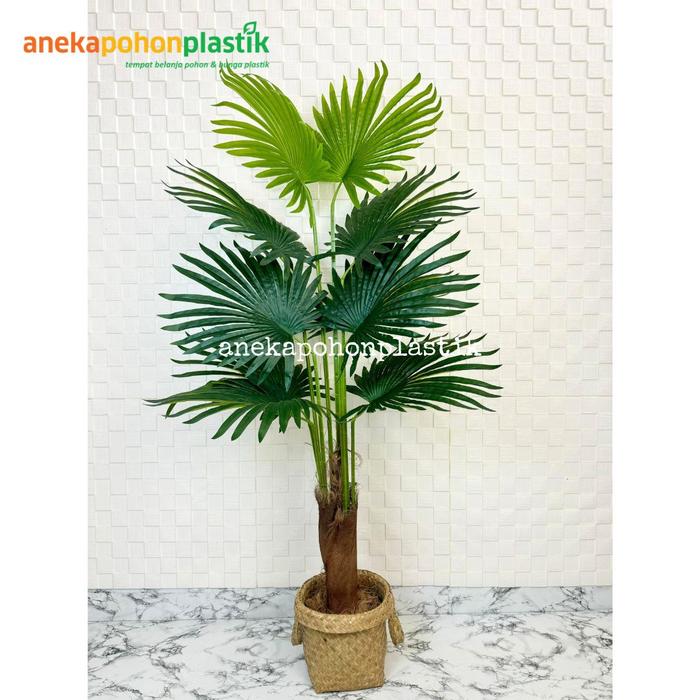 Jual Tanaman Hias Artificial Daun Palem Sadeng T160 Latex Pot Dasar ...