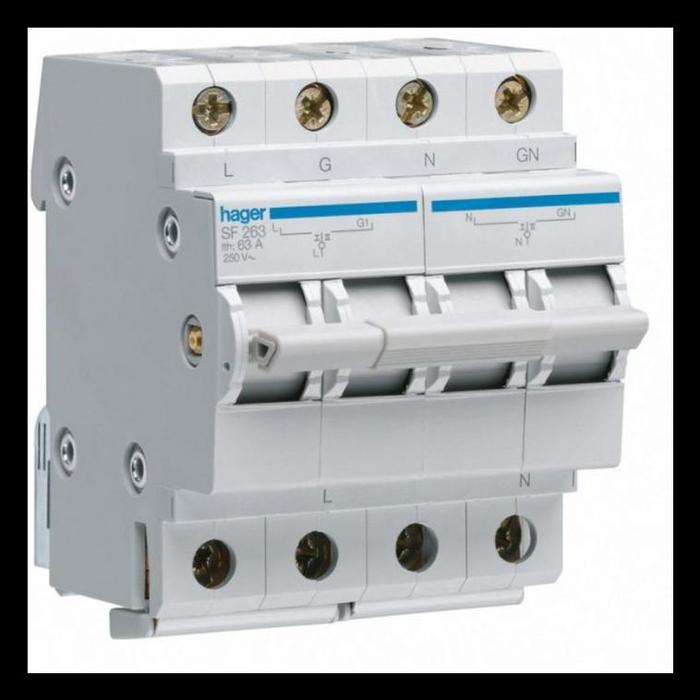 Jual Hager Cos Mcb Change Over Switch 2 Pole 63A I-0- Ii Sf263 ...