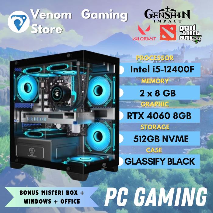 Jual PC Gaming Gen 12 | i5 12400F | RTX 4060 8GB | 16GB DDR4 | NVME ...