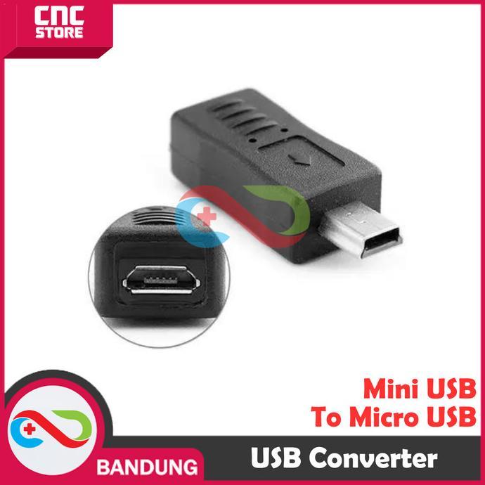 Jual CONVERTER MINI USB TO MICRO USB ADAPTER HP ARDUINO ESP STM32 ...