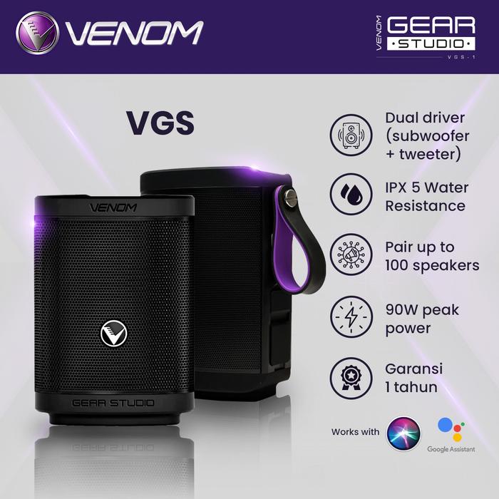 Promo Venom Gear Studio VGS 1 Black Edition Bluetooth Speaker Ultra ...