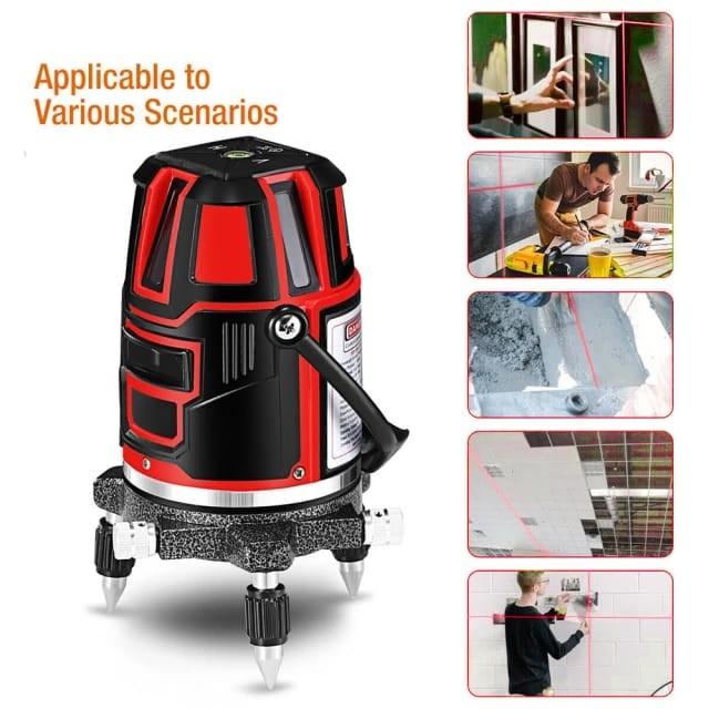 Jual Laser Level Mesin Self Leveling 5 Line Laser Red Beam Infrared 4D ...