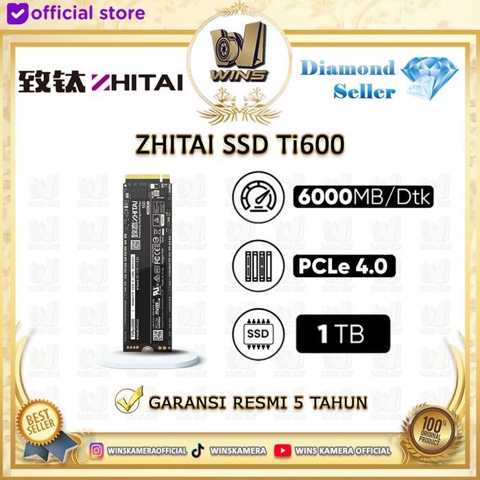 Promo ZHITAI SSD Ti600 500GB/1TB/2TB/4TB M2 Solid State Drive SSD PCIe ...