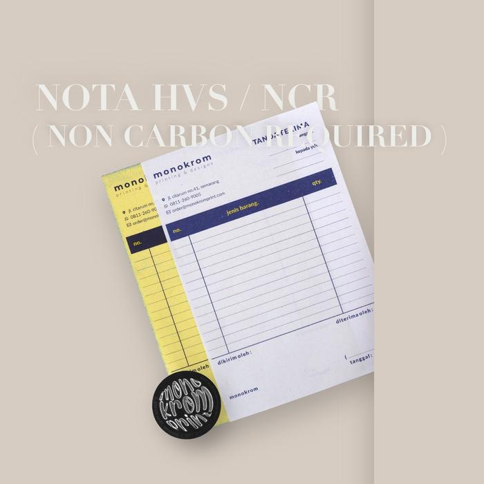 Jual Nota HVS - 1 PLY / Rangkap ( Digital Print Black & White ) - Kota ...