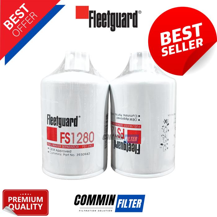Jual FS-1280 FILTER FLEETGUARD FUEL WATER SEPARATOR FS 1280 FS1280 ...
