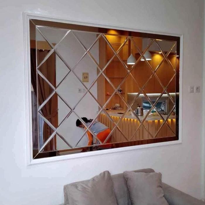 Jual kaca cermin bevel wallmoulding ukuran 80 cm x 120 cm - Kab. Jepara ...