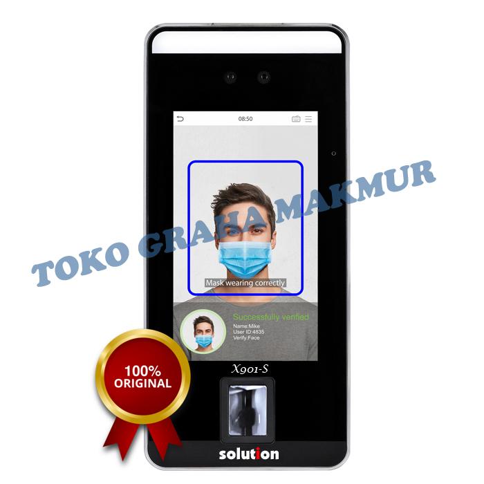 Jual Solution X901 - Mesin Absensi Fingerprint Scan Wajah Deteksi Suhu ...