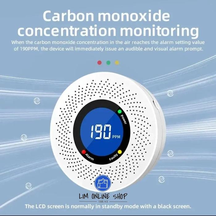 Jual Smoke Detector Karbon Monoksida Alarm Keamanan Deteksi Racun ASAP ...