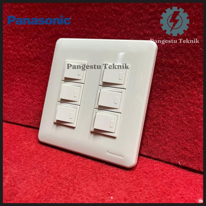 Jual Panasonic Enam Saklar Model Classic/ Panasonic 6 Saklar Full Color ...