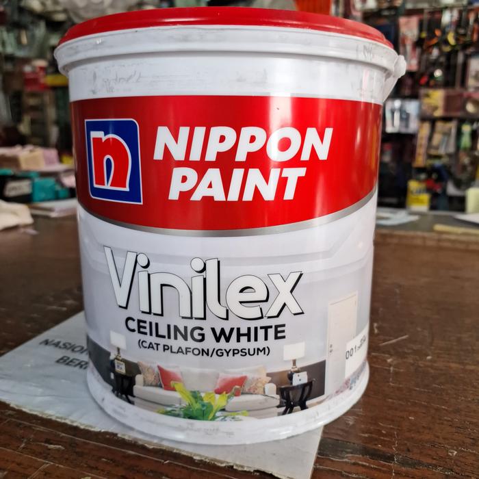 Jual vinilex ceiling white 001 5 kg nippon paint cat plafon gypsum GRC ...