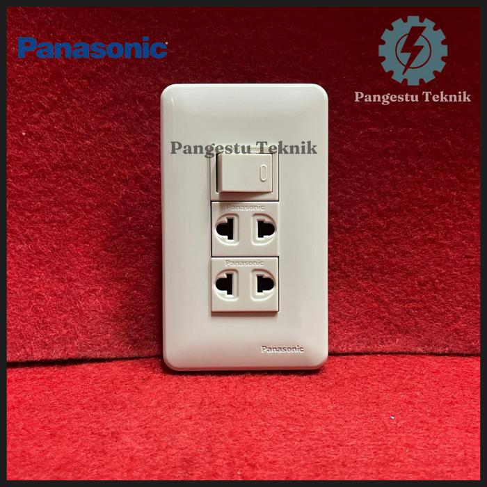 Jual Panasonic Double Stop Kontak + Saklar Model Classic/ Panasonic Dua ...
