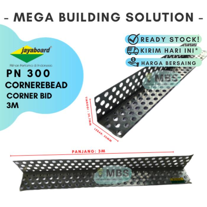 Jual Cornerbead 3m PN 300 Corner Bit Gypsum Partisi Plafon Jayaboard ...