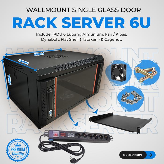 Jual Rack 6U / rack server 6U / wallmount rack 6U - 6U KOMPLIT ...