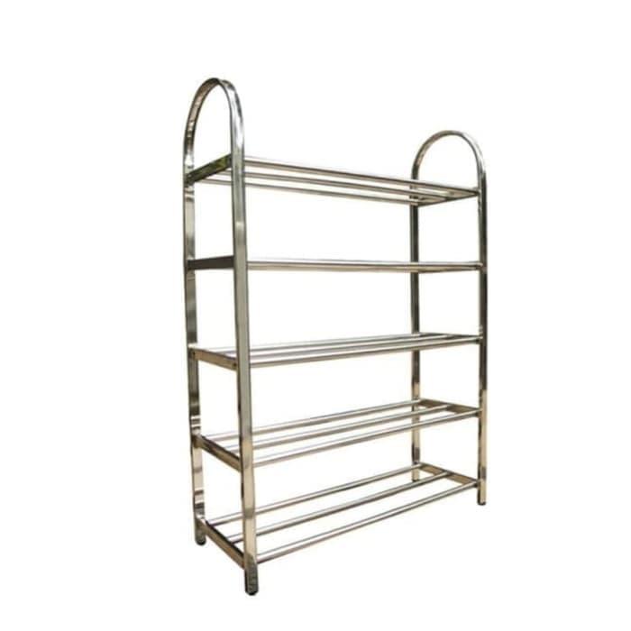 Promo Rak Sepatu / Sandal 5 Susun STAINLESS STEEL Anti Karat - Kota ...