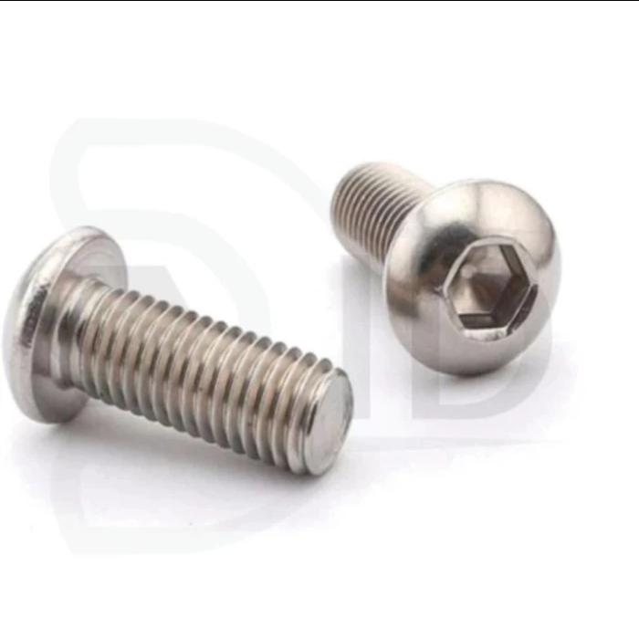 Jual Baut L button Ss 5/16 X2" inch drat UNC drat kasar stainless Sus 304 - Kab. Tangerang ...