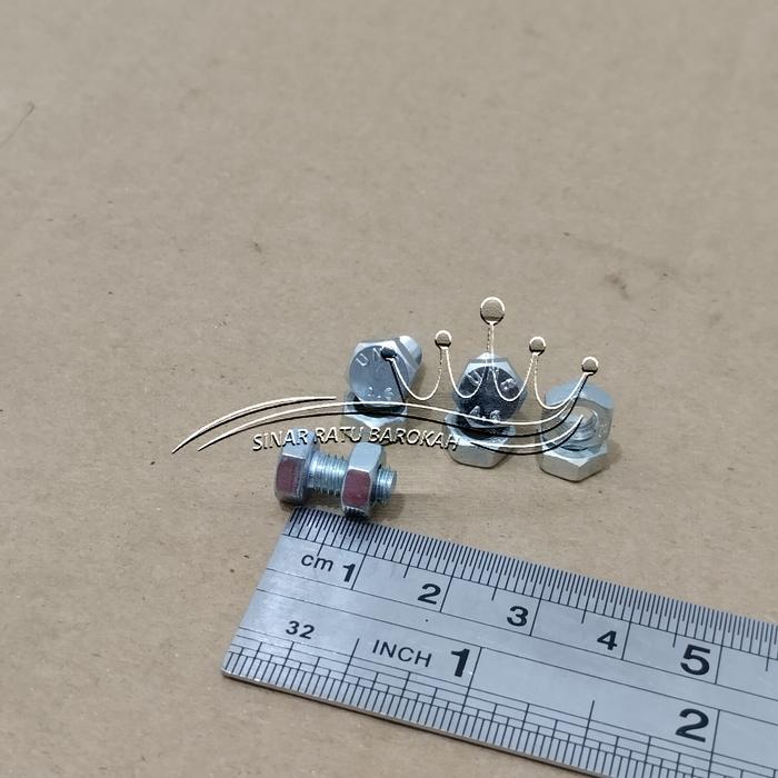 Jual BAUT MUR PUTIH M5 X 10 KUNCI 8 PANJANG 1CM 10MM 10 MM BAUD M5X10 1 ...