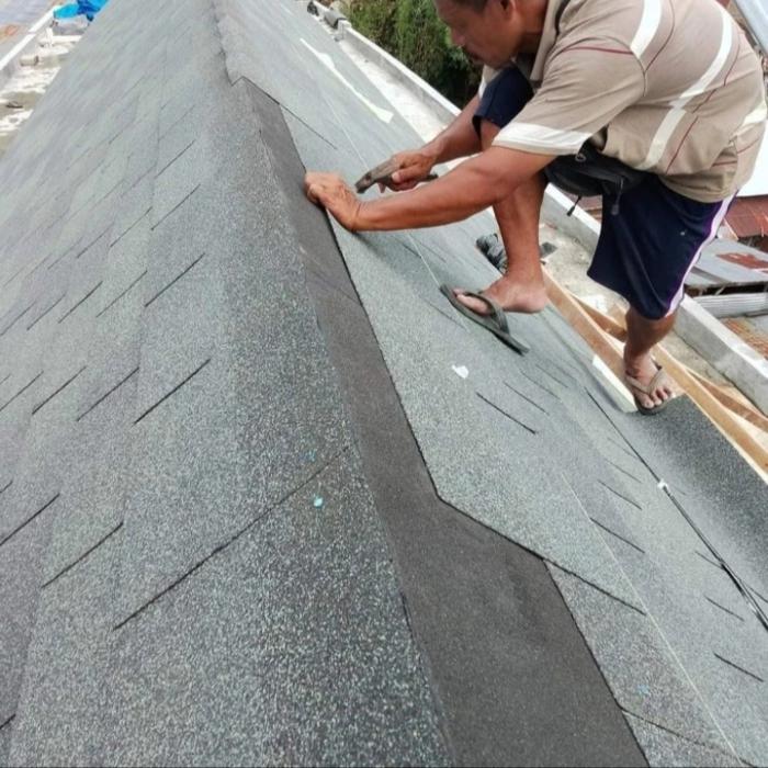Jual bongkar atap lama ganti baja ringan dan atap genteng aspal bitumen ...