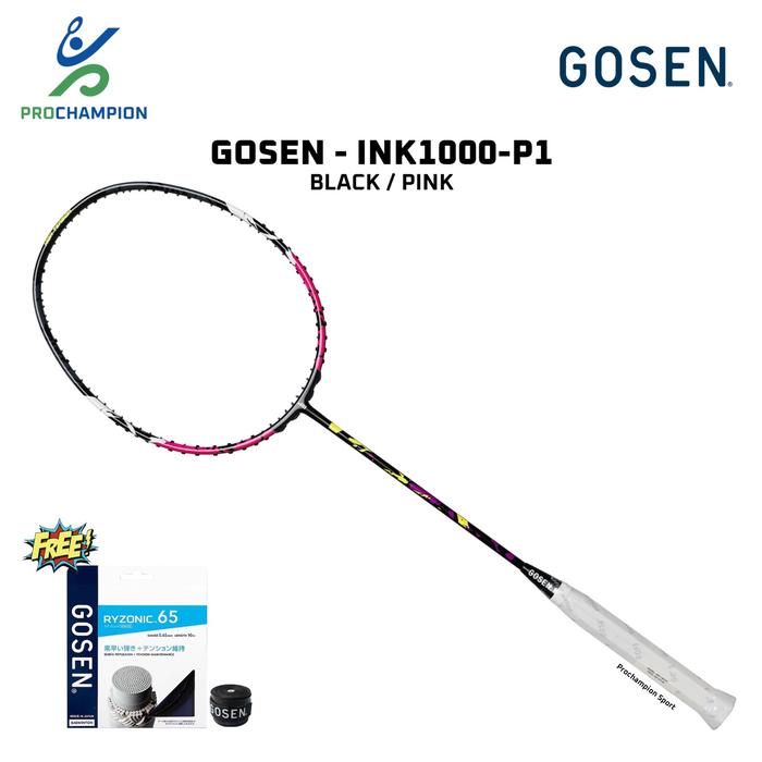 Promo New ! Raket Badminton Original Gosen INK1000-P1 Black Pink Cicil ...