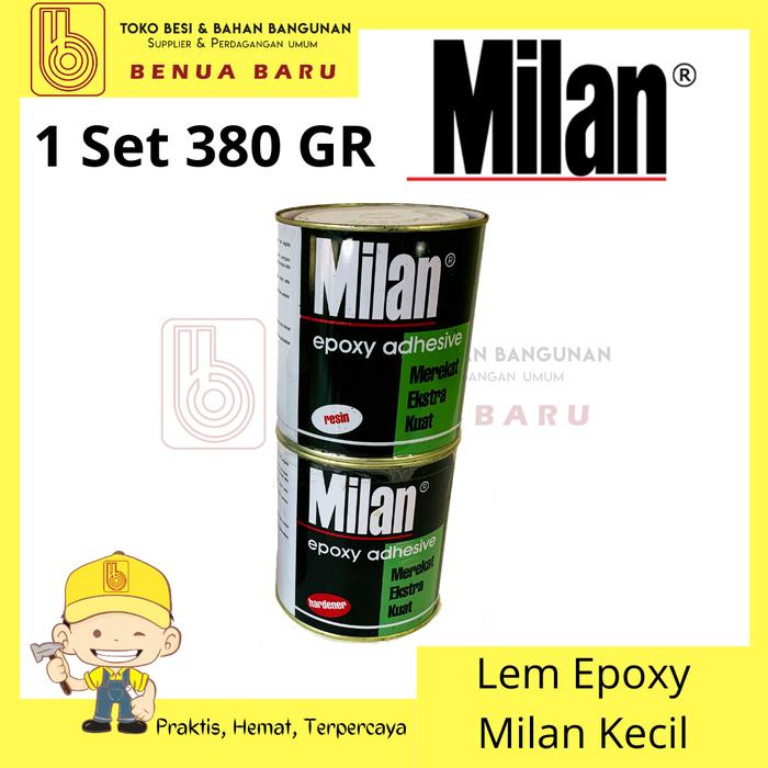 Jual Lem Epoxy Milan Resin + Hardener 1 Set isi 2 kaleng 400 Gram - Kab ...