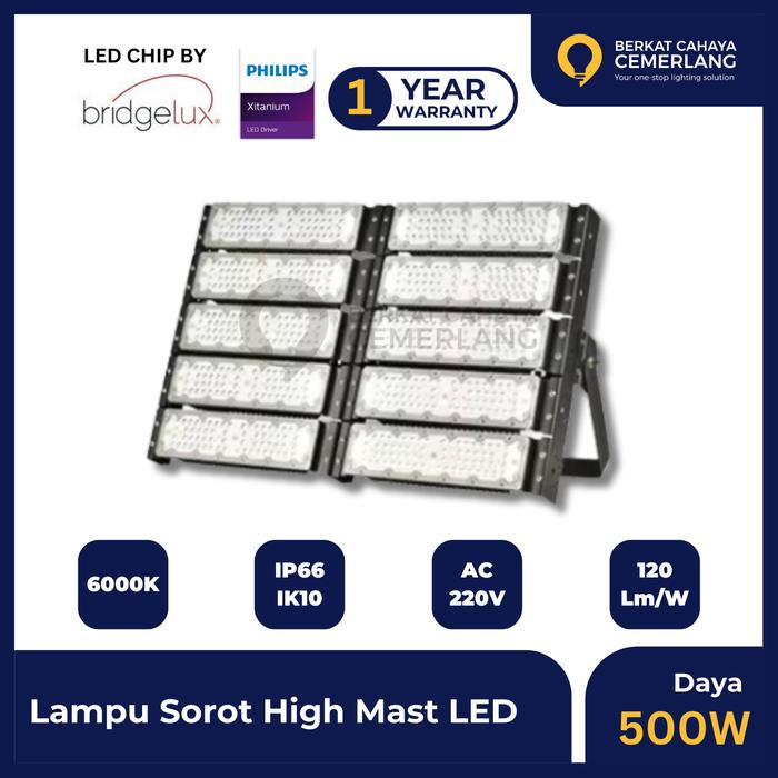 Jual Lampu High Mast LED 200W 300W 500W 1000W Stadion Lapangan GOR ...
