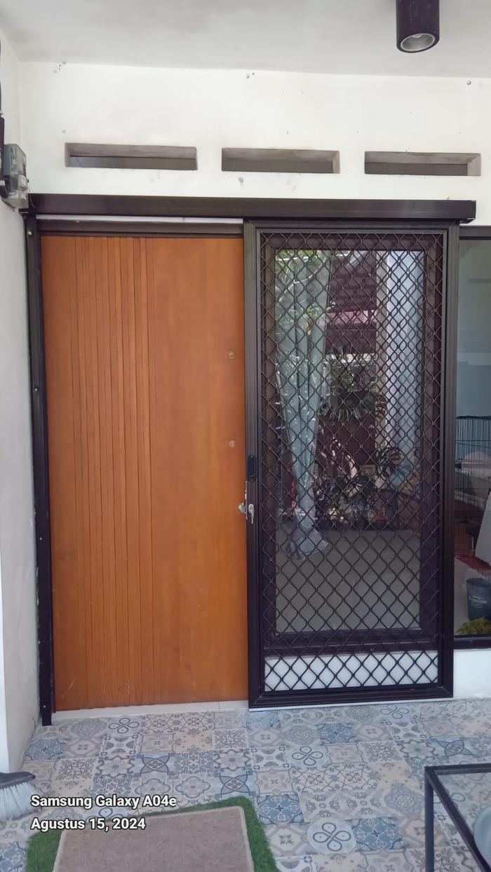 Jual Pintu Sliding Aluminium Expanda Kawat Nyamuk 1 daun, Rel/Roda dan ...