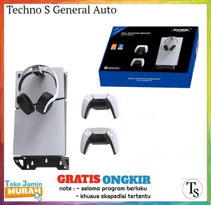 Promo Dobe Wall Mount Bracket for PS5 / PS 5 Slim Console Stand Holder TP5 3502 Dudukan Tembok ...