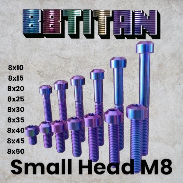 Jual Baut Titanium Gr5 M8 Dart 12 Small Head M8x10-M8x50 Panjang 1-5 ...
