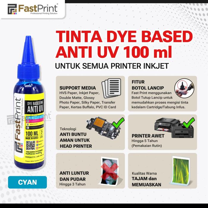 Jual Tinta Dye Based Anti UV 100 ML Universal - Jakarta Pusat - Fast ...