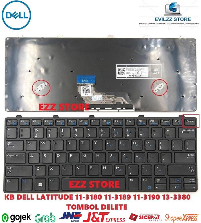 Jual KEYBOARD DELL LATITUDE 3300 3310 TOMBOL DELETE BLACK HITAM ...
