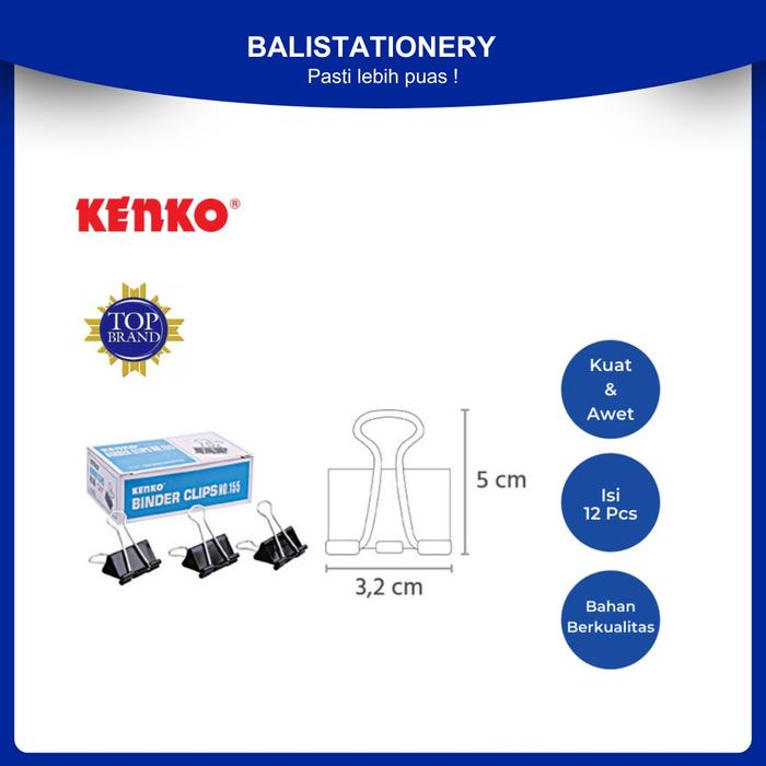 Jual KENKO BINDER CLIP / Klip Kertas / Penjepit Kertas No. 155 - Pakai ...