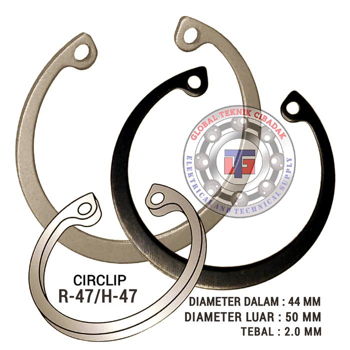 Jual Snap Ring Tipe R47 / Circlip Internal Retaining Type R 47 ...