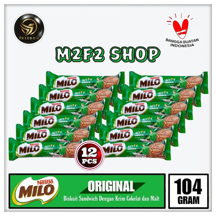 Jual Milo Sandwich Activ Original Chocolate Malt Cream | Biskuit Roll ...