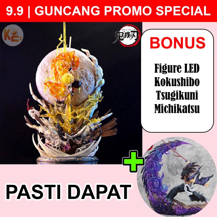 Jual (BIG BONUS 9.9) Action Figure LED Zenitsu Agatsuma + LED Kokushibo ...
