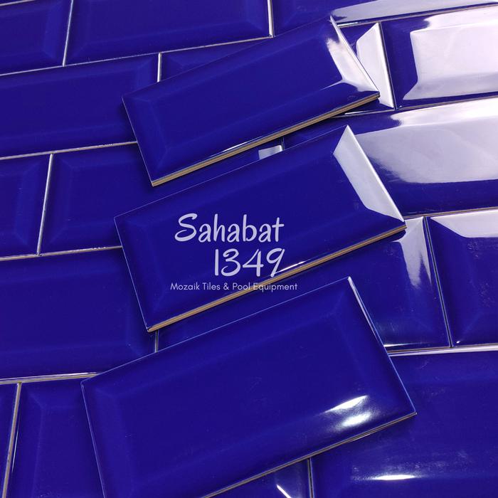 Jual Keramik Dinding Subway Venus Takko Dark Blue Glossy Bevel 75x150 ...