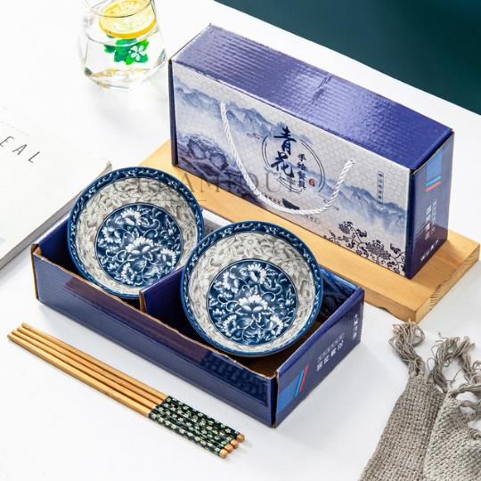 Jual CERAMIQUE | Mangkok Keramik set isi 2 Japanese style - Mangkok set ...