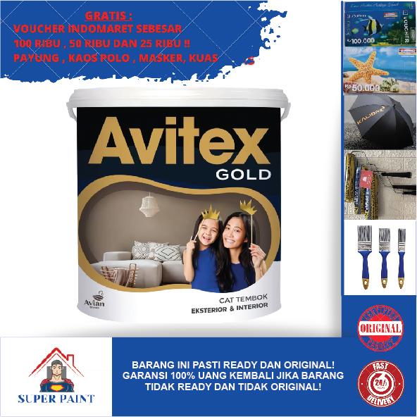 Jual Cat Tembok Avian Avitex Gold Interior Warna Putih 25 Kg - Jakarta ...