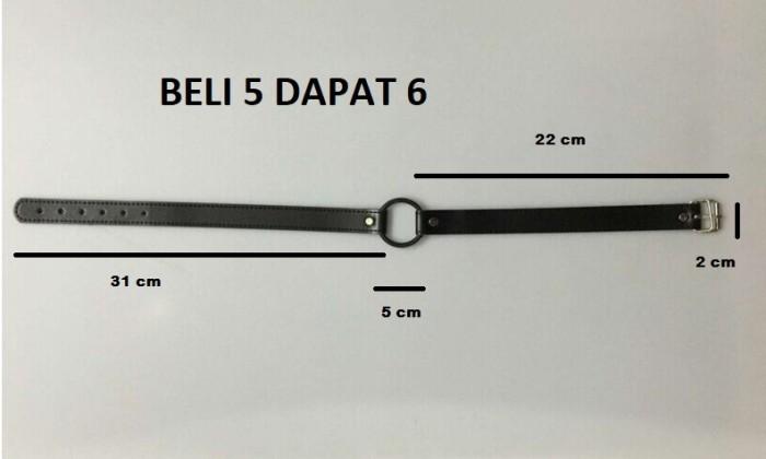 Promo d050 mouth gag sumpal mulut tali kulit leather rubber lembut bdsm male female import ...