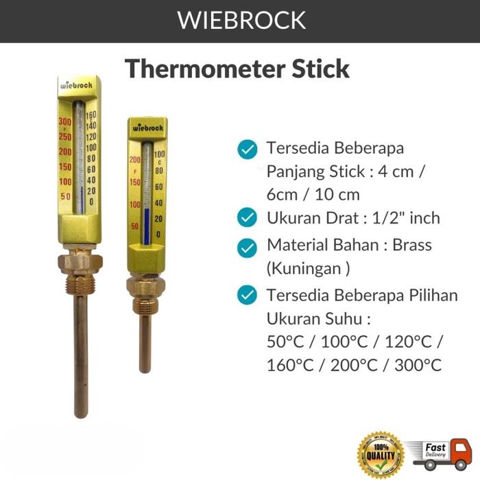 Jual Thermometer Stick Termometer Stick Termometer Batang Wiebrock 200 ...