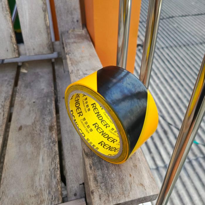 Jual LAKBAN LANTAI, VINYL / POLICE LINE TAPE / FLOOR MARKING - Kuning ...
